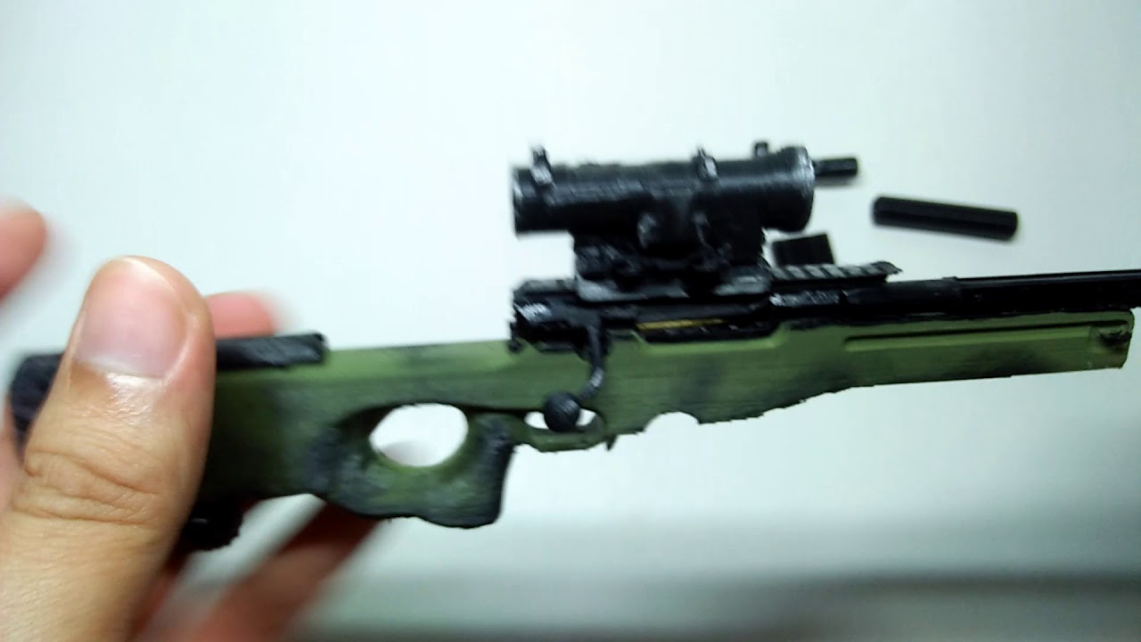 Miniature PUBG awm sniper - YouTube
