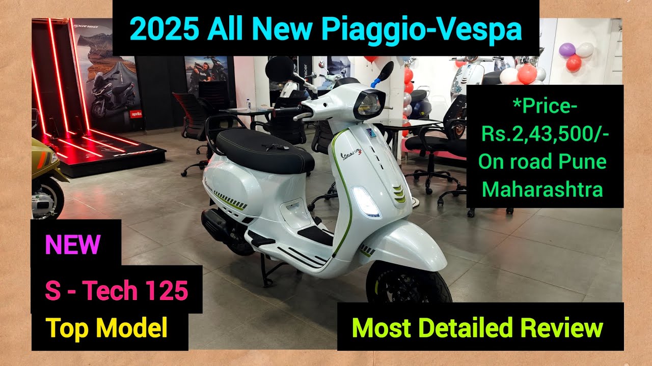 2025 All New Piaggio Vespa | S Tech 🔥 125 Top Model 🔥 | Most Detailed ...