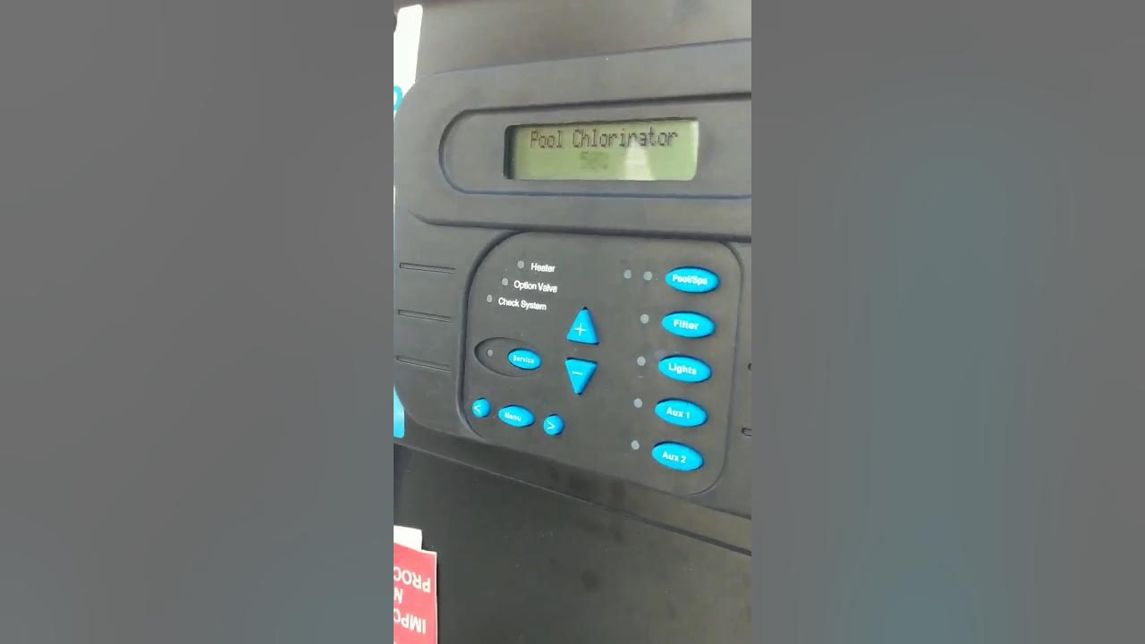 Pool: Pro-logic configuration: chlorination chlorinator - YouTube