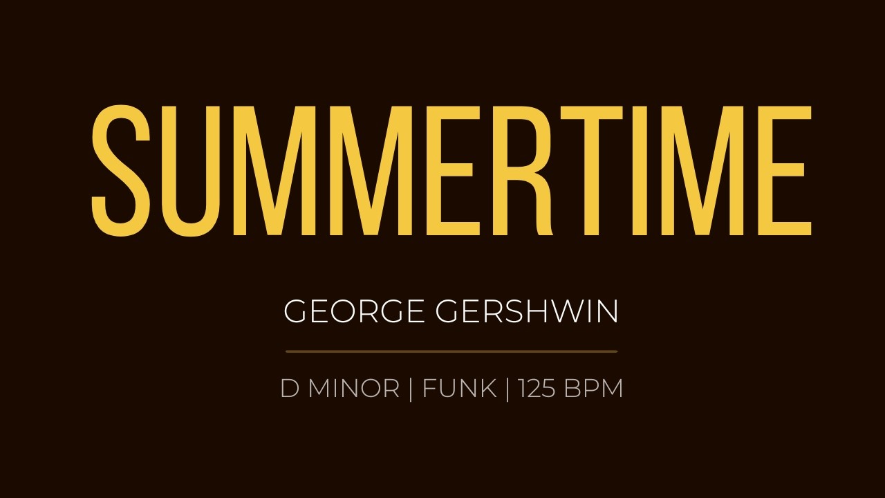 Summertime Backing Track D Minor Funk