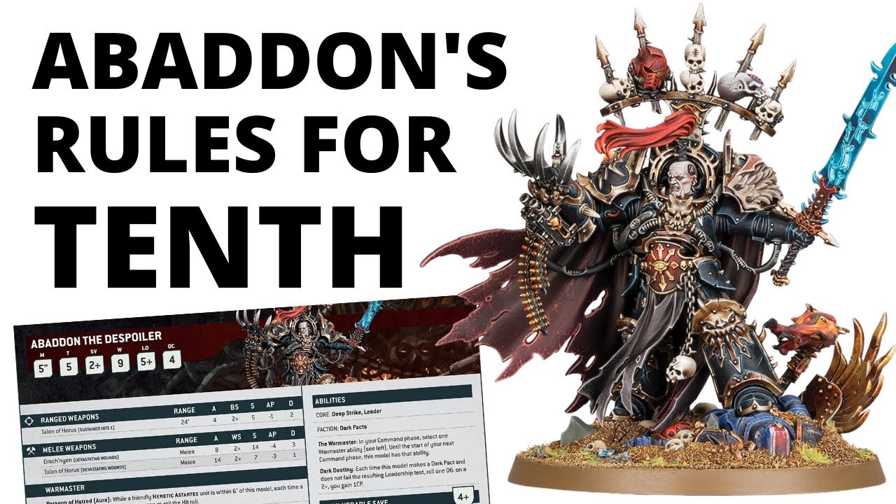 Abaddon the Despoiler's Datasheet in Warhammer 40K 10th Edition - How ...