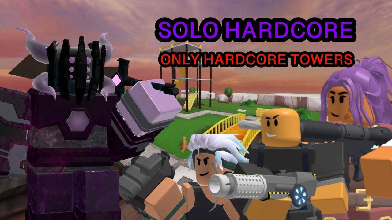 SOLO HARDCORE WITH ONLY HARDCORE TOWERS | TDS Roblox - YouTube