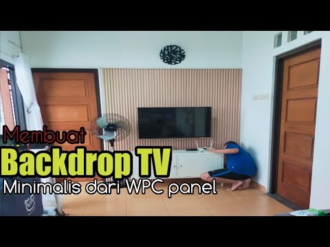 Membuat Backdrop TV minimalis WPC panel duma - YouTube