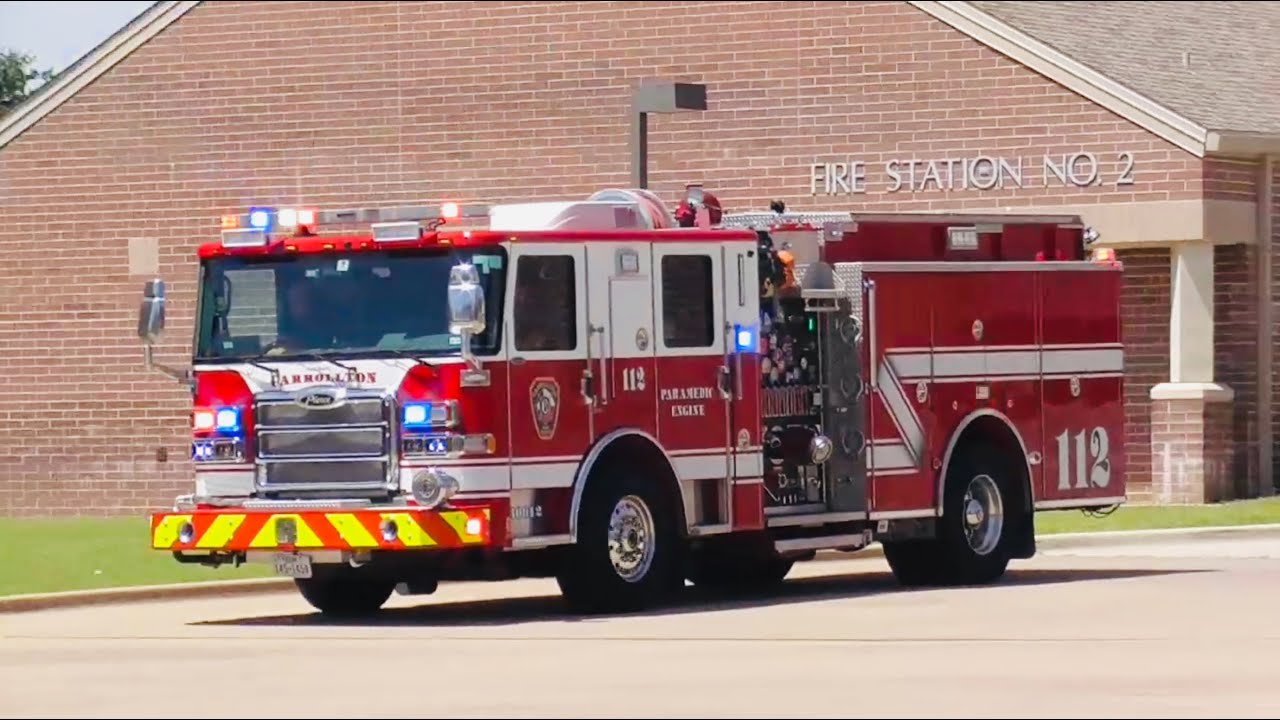Carrolton Fire Rescue: (HORN & Q) Engine 112 and Medic 112 - YouTube