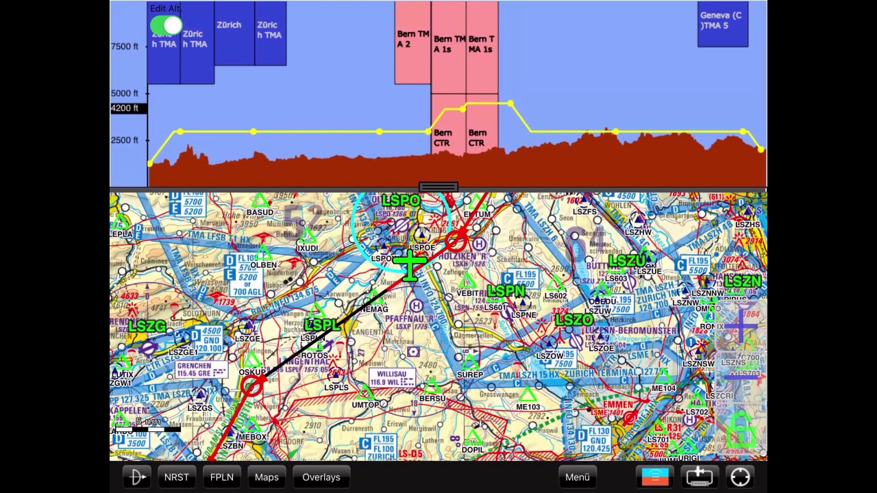 Sky-Map Tutorial I Flugplanung LSZF-LSGL - YouTube