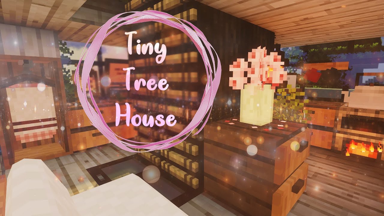Minecraft - Tiny Tree House 🌳 - Interior Decoration - YouTube