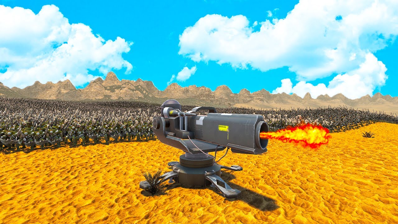 GUN TURRET, T45, GIANT DREADNAUGHT, GAMMA VS 6 MILLION SLANESH & ZOMBIE ...