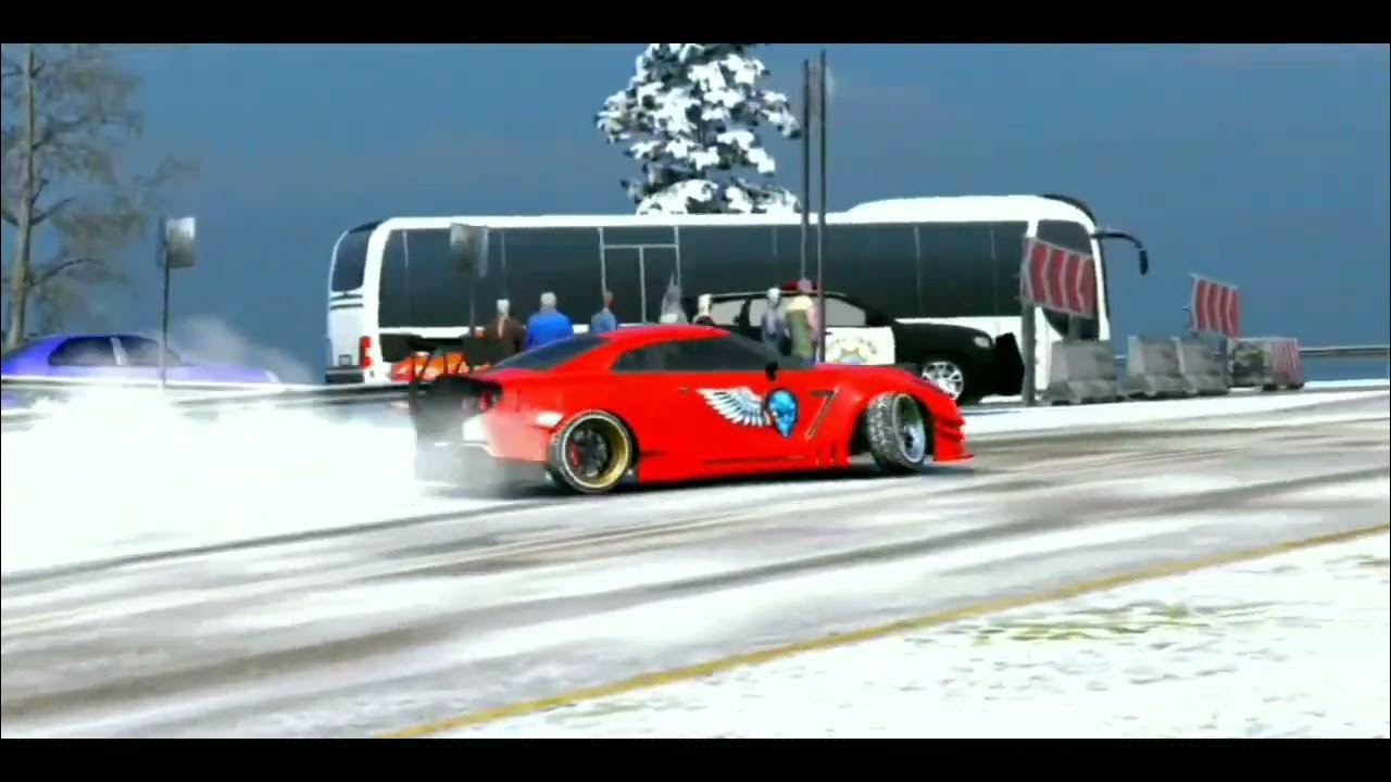 Drift Snow Compilation Videos - R35 GTR Drifting on the Castle Road - YouTube