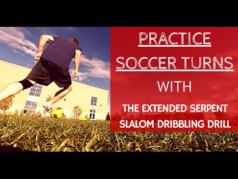 The Extended Serpent Slalom Soccer Dribbling Drill - Tight Cuts, Ball ...