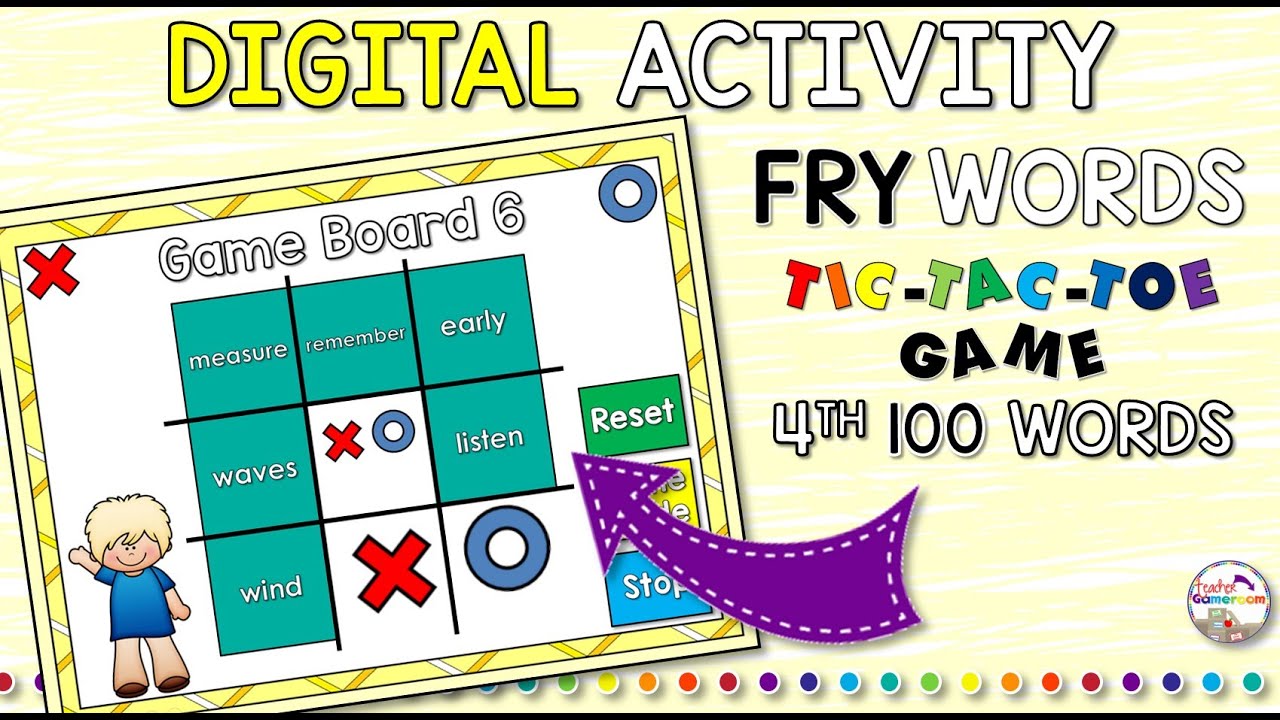 Fry Words Tic Tac Toe Game - 4th 100 Words - YouTube