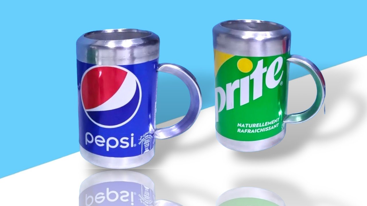 How To Make Amazing Cups whit handle Using Soda Cans sprit - YouTube