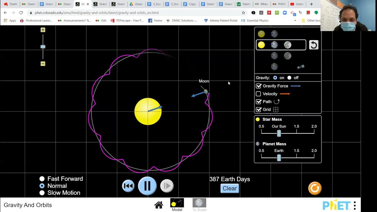 Gravity and Orbits Phet Lab - YouTube