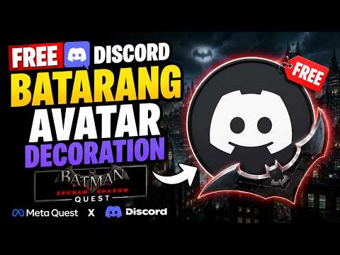 🔧 FREE DISCORD Batarang Avatar Decoration - BATMAN:ARKHAM SHADOW QUEST ...