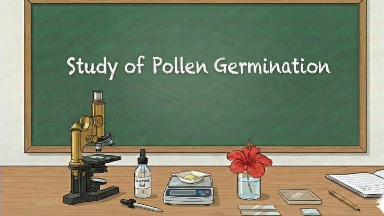 Study of Pollen Germination on a Slide | Class 12 Biology Practical 🔬 ...