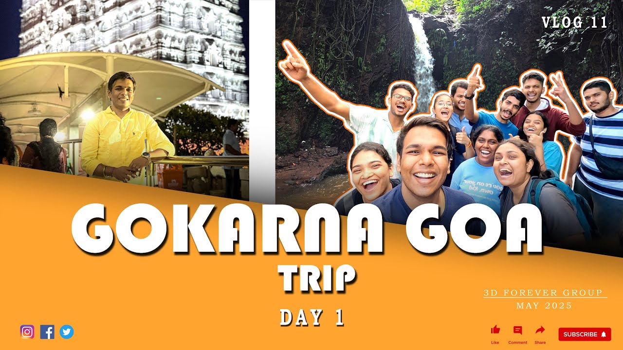 GoKar’n’Goa Trip | Day 1 | Apsarakonda Waterfall | Murdeshwar Temple ...