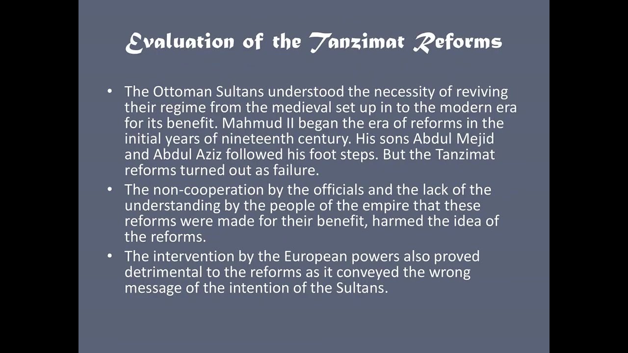 Tanzimat Reforms - YouTube