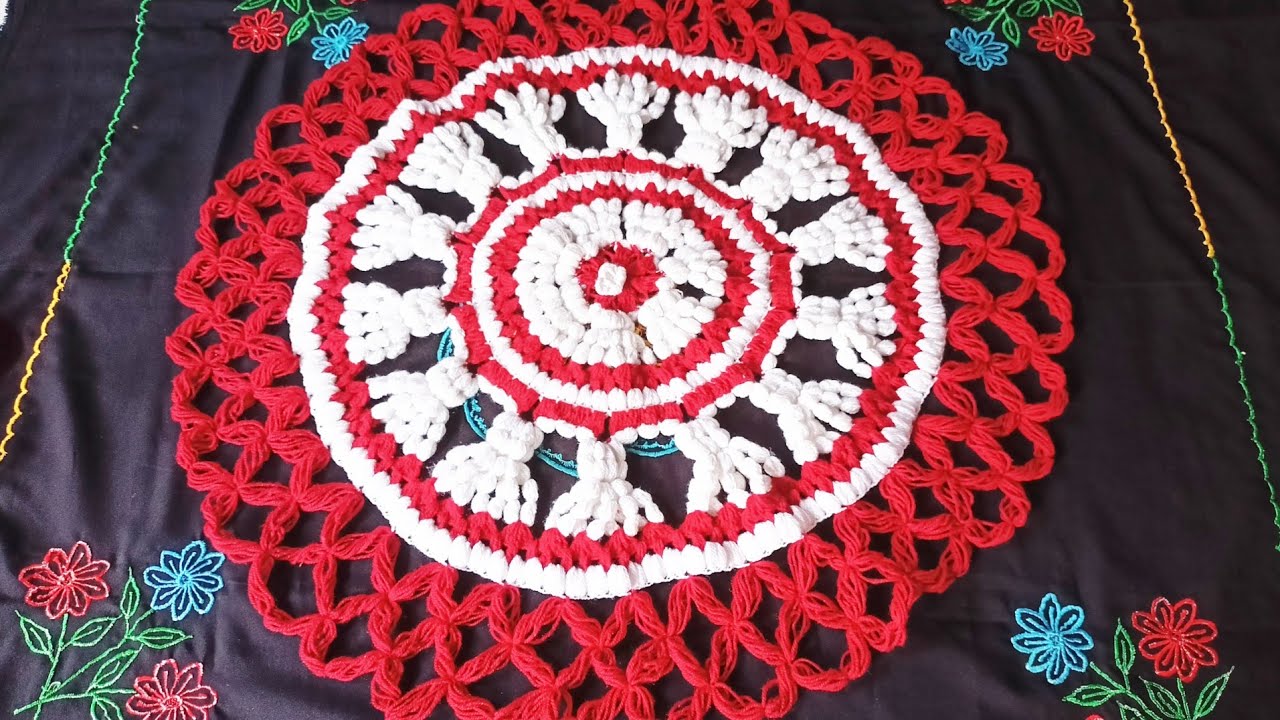 Thalposh Crochet Rumal Design | Thalposh Design | Thalposh | Crochet ...