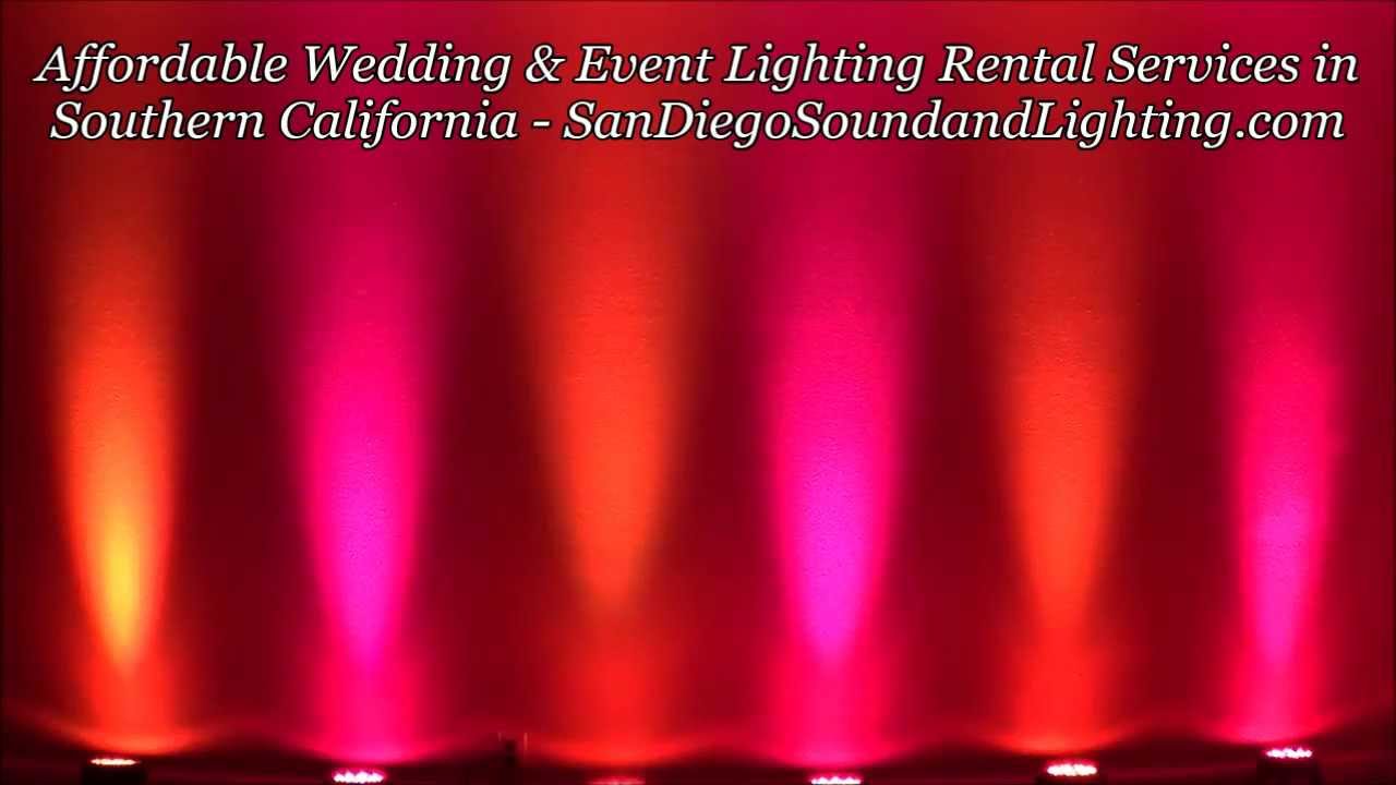 Event Lighting Rental Los Angeles, Pink & Amber UpLighting Demo ...