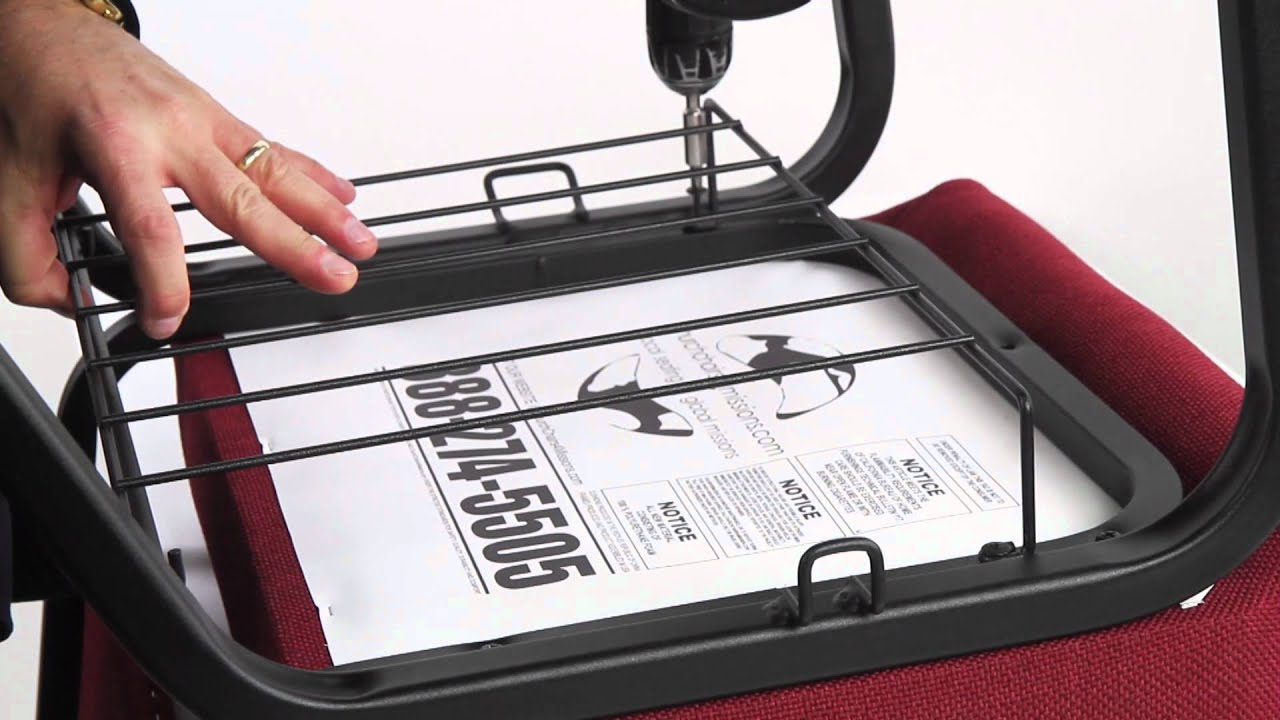 Church Chairs 4 Missions: How To Install a Book Rack - YouTube