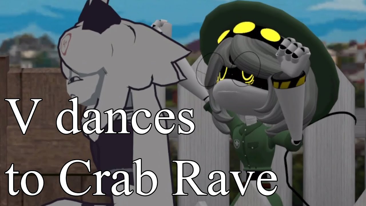 V dances to Crab Rave - Murder Drones Vr - YouTube