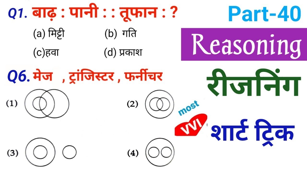Reasoning Part-40/For UPSSSC, UPP,SSC CGL, CHSL, Railway NTPC GROUP D ...