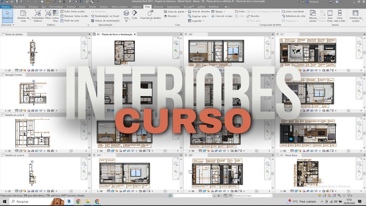 Curso Revit Projeto Interiores por Felipe Timbola - YouTube
