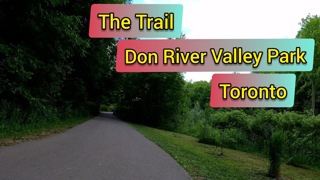 Cycling Trail in The Don River Valley park Toronto - YouTube