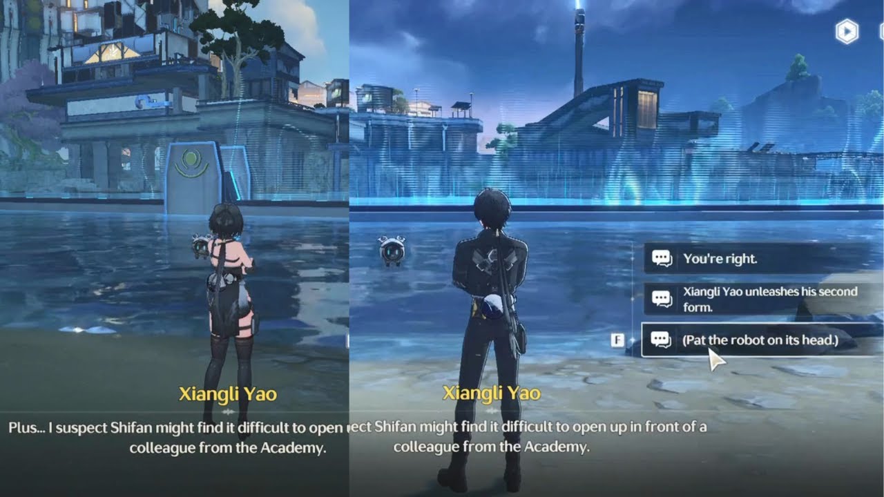 Rover pats the robot Xiangli Yao on the head Cutscene (Male & Female MC ...