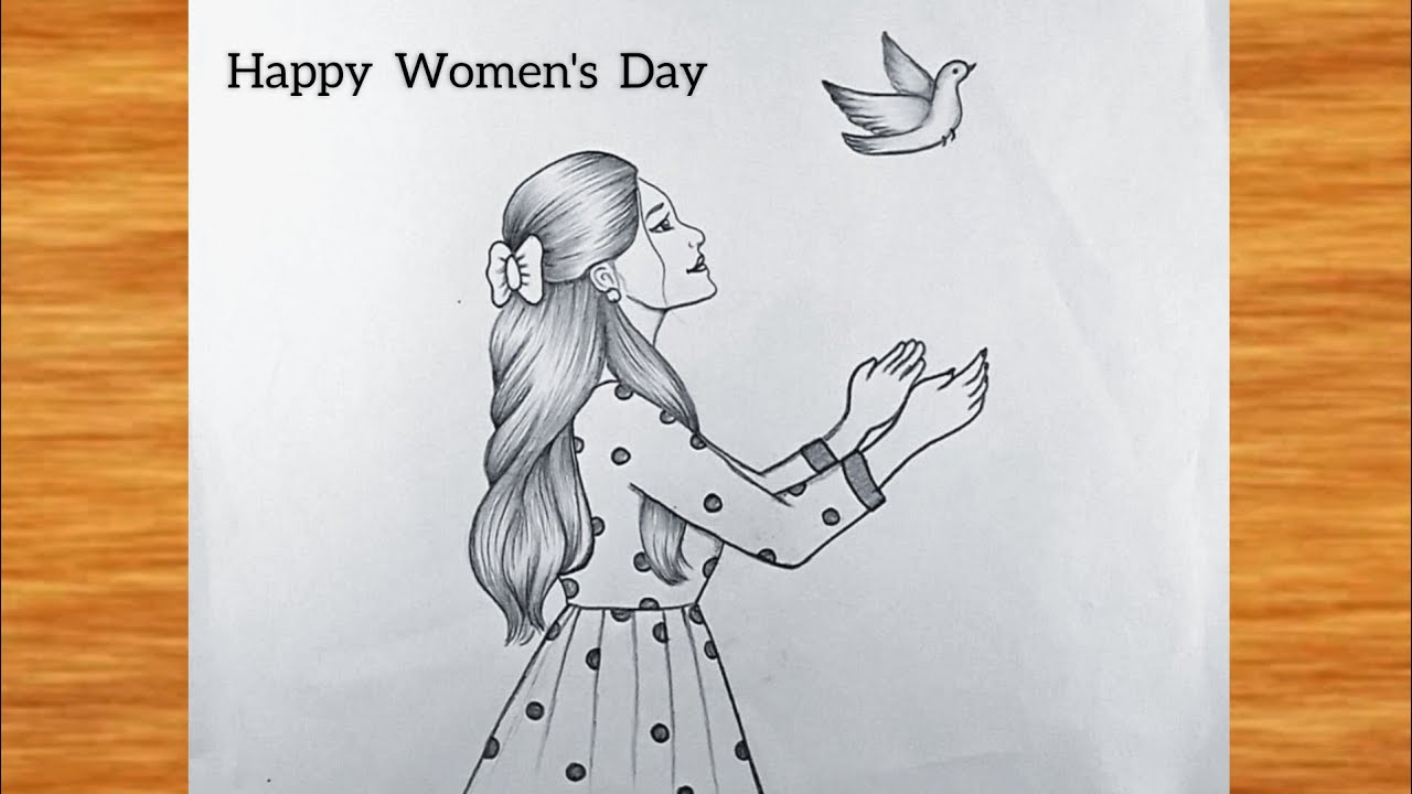 International Women's Day Drawing / girl Drawing on International Women ...