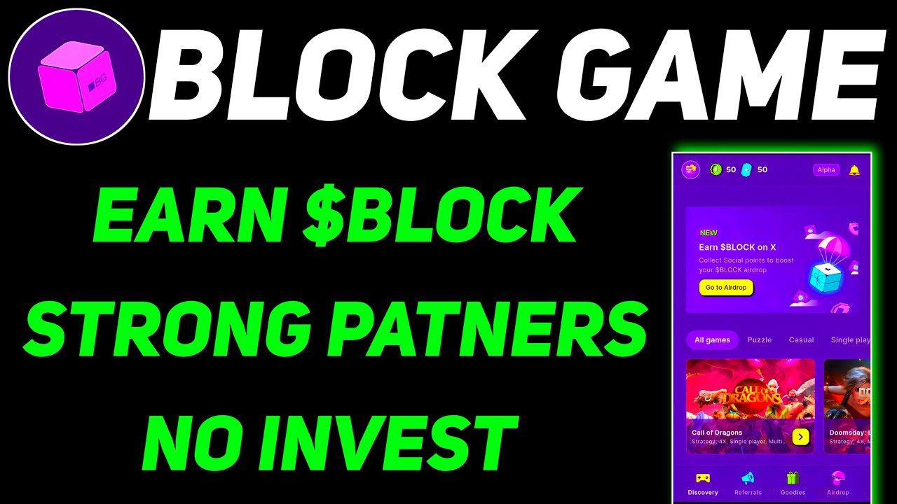 Block Game New Airdrop | Block Game SocialFi Airdrop | Block Game Block ...