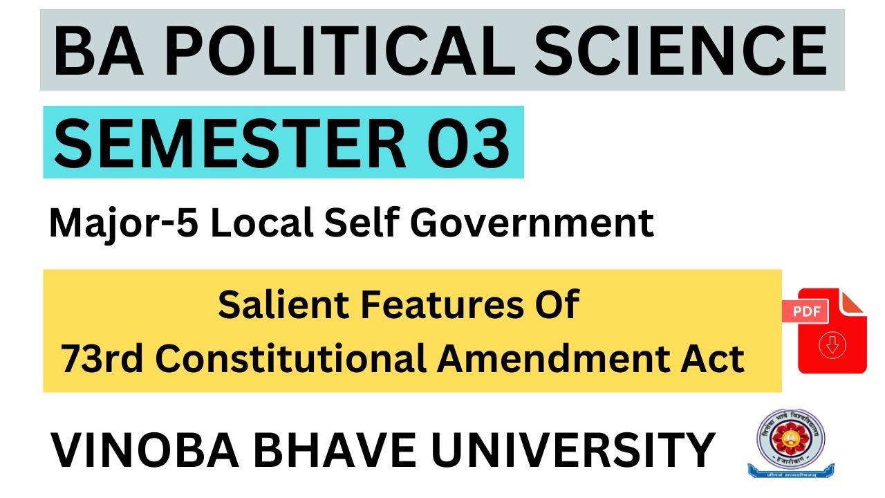 73rd Construction Amendment Act| Salient Features | PanchayatI Raj ...