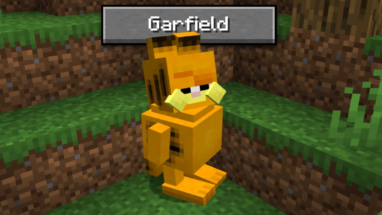 I ADDED GARFIELD TO MINECRAFT - YouTube