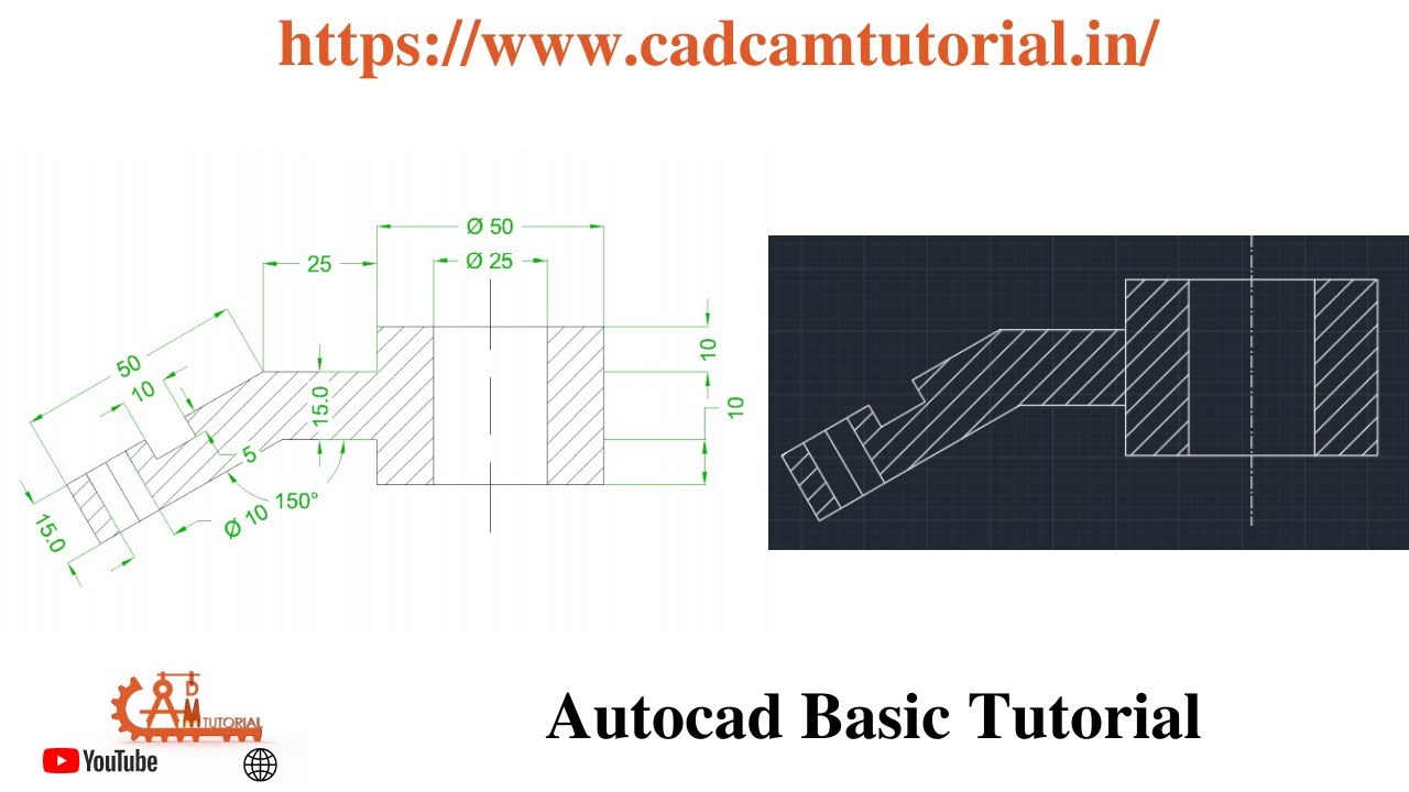 AutoCAD - Complete Tutorial for Beginners - Exercises 48 - YouTube