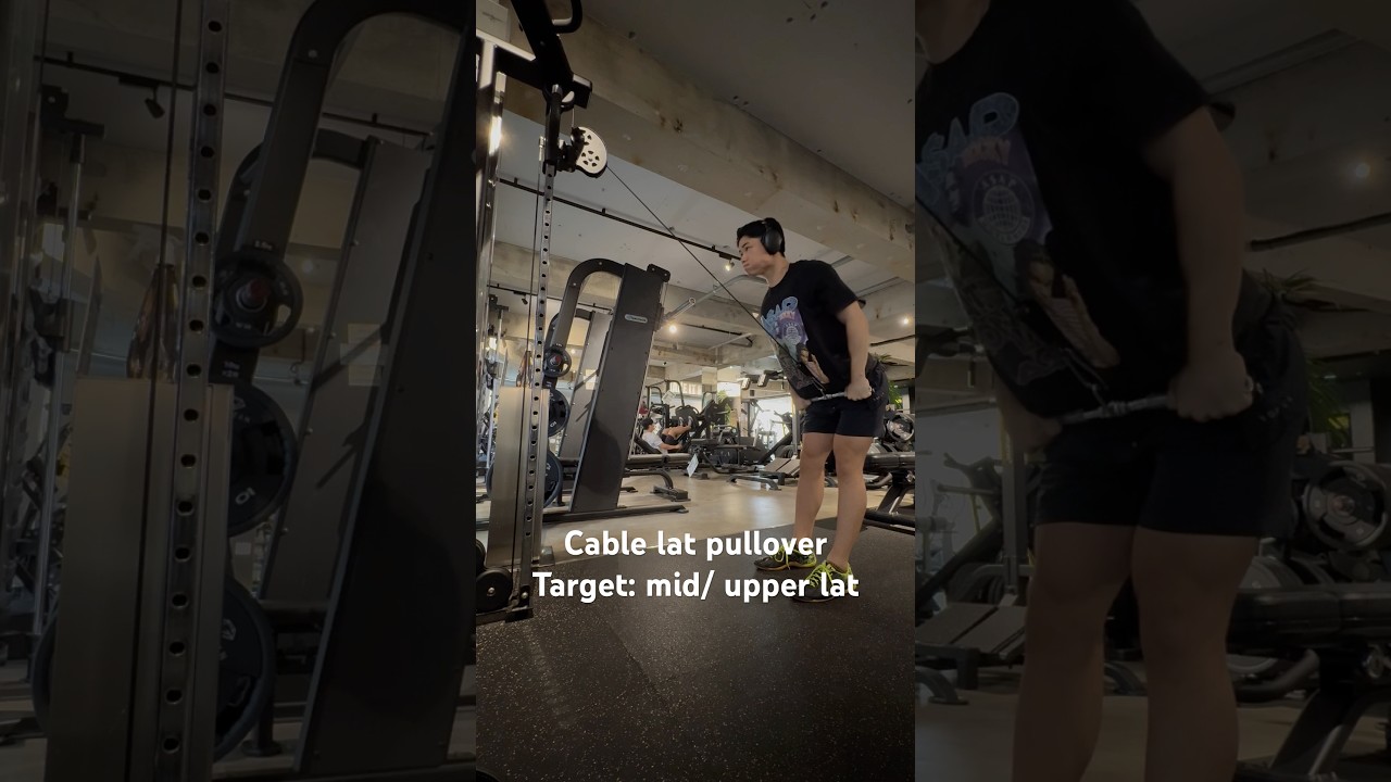 【Cable lat pullover】 mid/ upper lat, 2nd exercise for pull workout ...