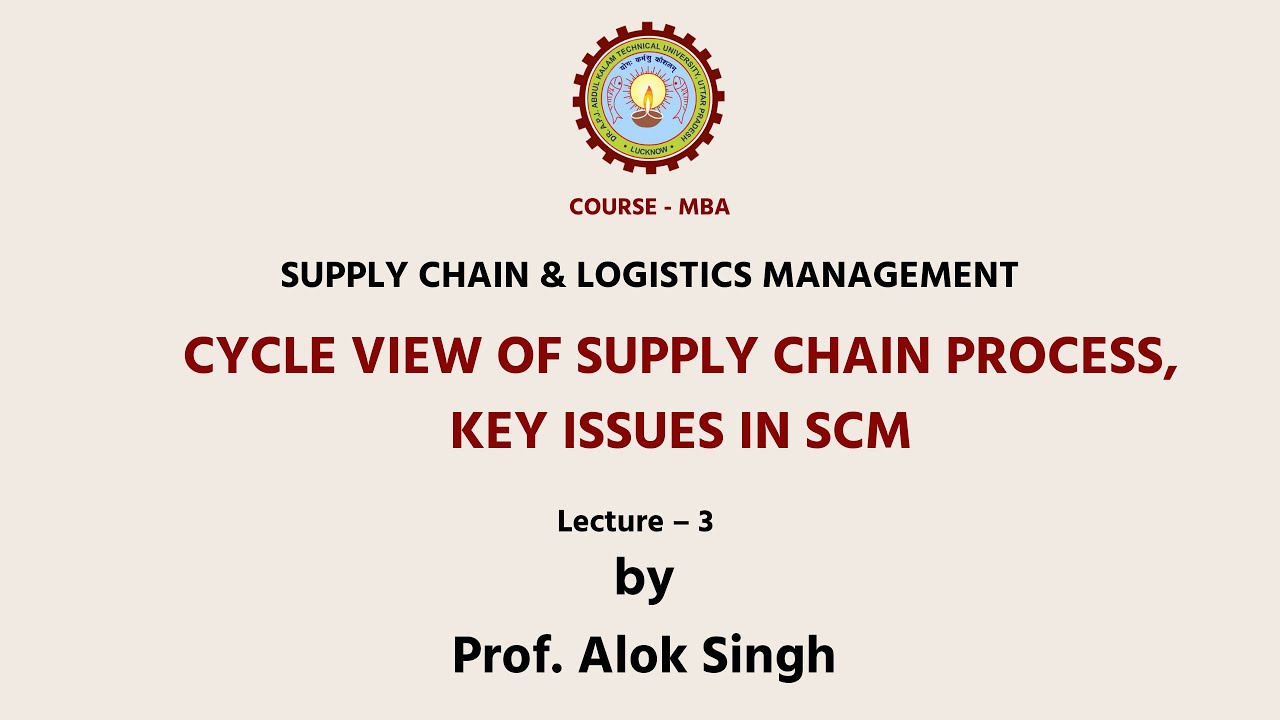 Supply Chain & Logistics Management Cycle View of Supply Chain Process ...