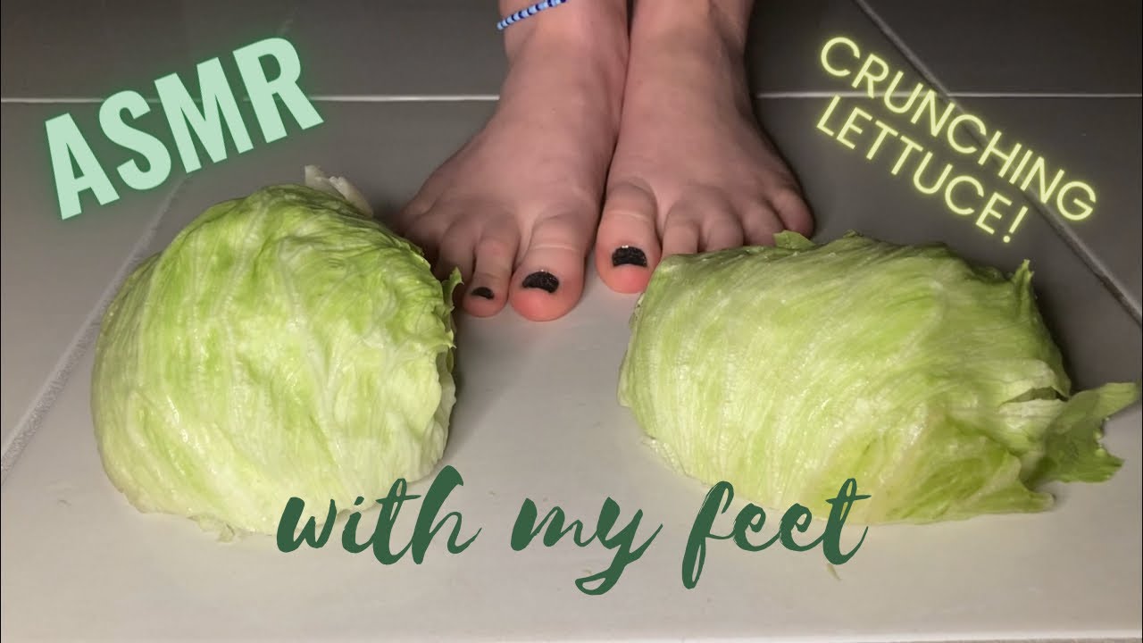 ASMR | Feet Crunching Lettuce - YouTube