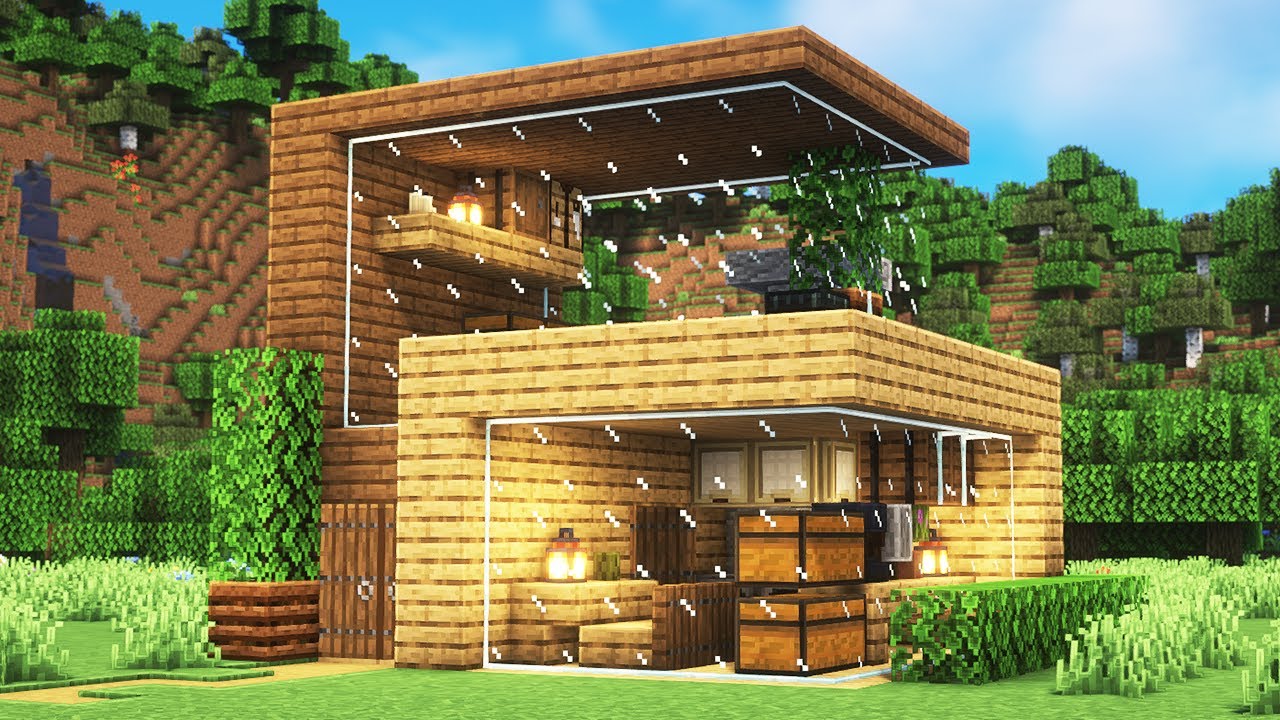 Starter Wooden Mini House - Julious - Minecraft Tutorial #318 - YouTube