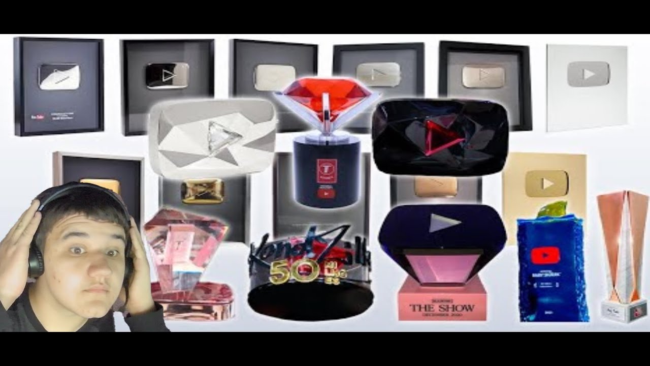 All YouTube Play Buttons IN ORDER! *2023* (Ben Harbron Reacts) - YouTube