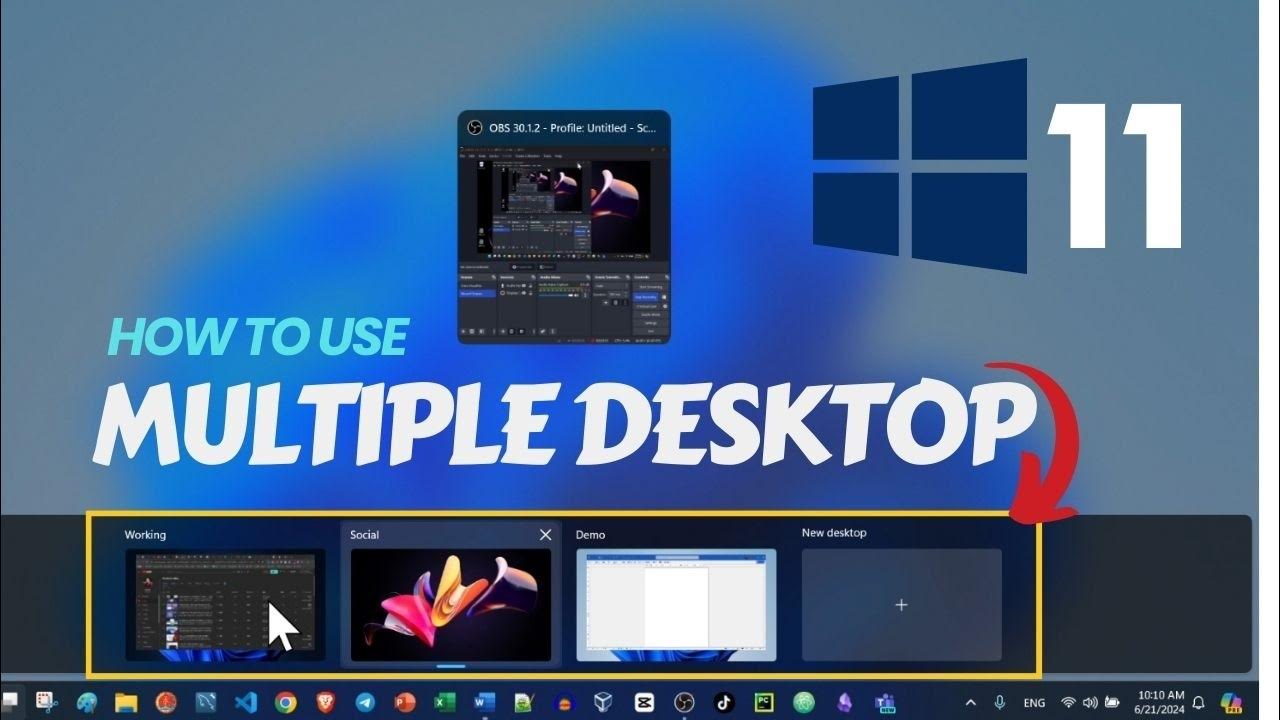 Mastering Multiple Desktops in Windows 11: Deferent Name & Wallpaper ...