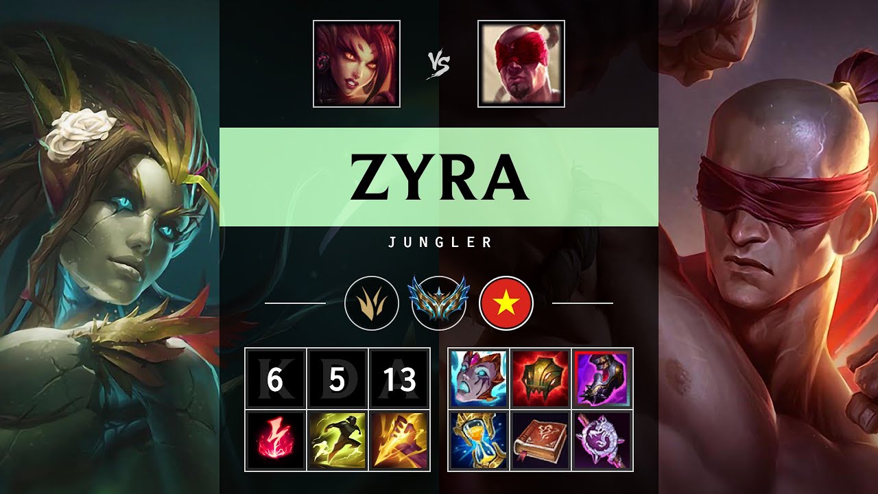 Zyra Jungle vs Lee Sin - VN Challenger Patch 25.18 - YouTube