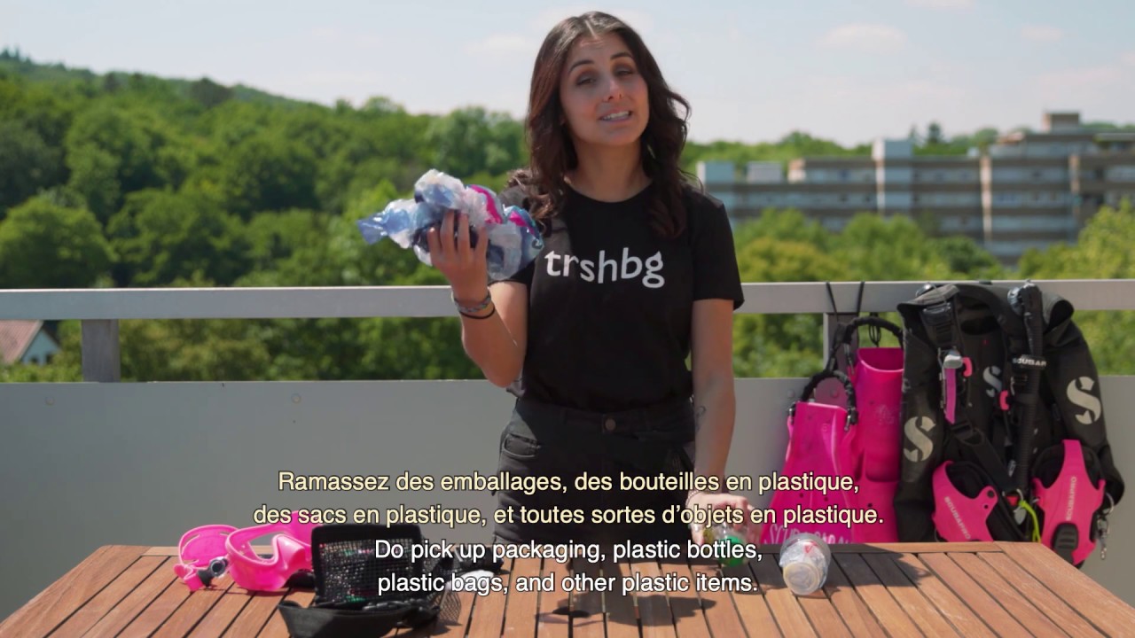 Padi dive instructor Scuba Sarah gives safety tips for using a trshbg ...