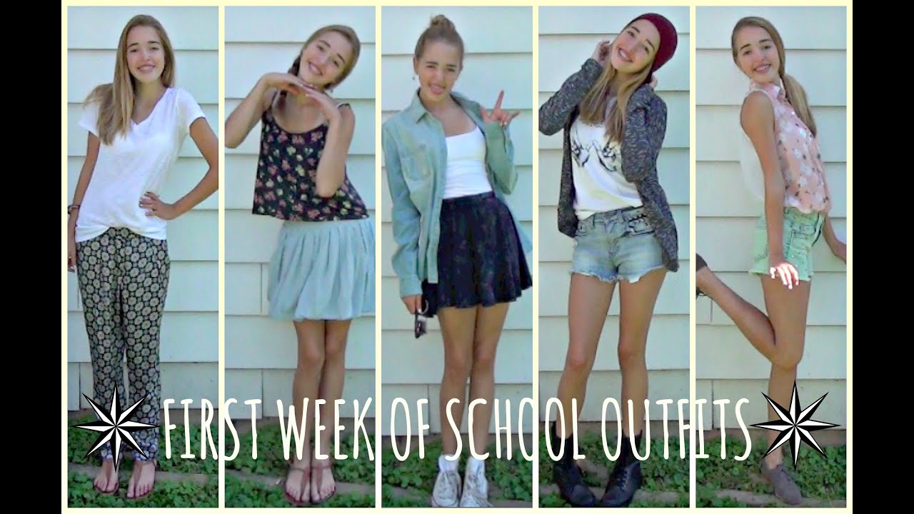 OOTW First Week Of School Outfits! - YouTube