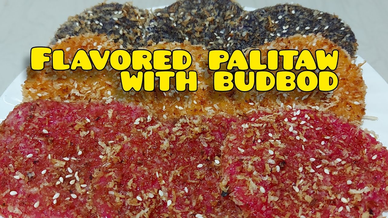 Palitaw recipe | Flavored palitaw with budbod - YouTube
