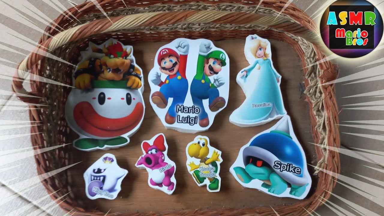 #196 Basket of Mario Bros vs Yoshi Bowser Waluigi Falling asleep with ...