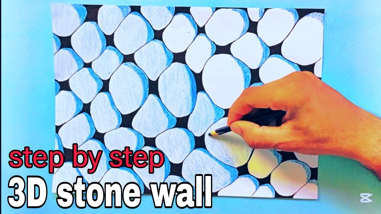 3D wall drawing on paper step by step for bigners - YouTube