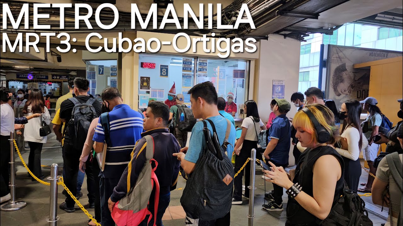 Metro Manila train ride: EDSA MRT Line 3 Cubao Station to Ortigas ...