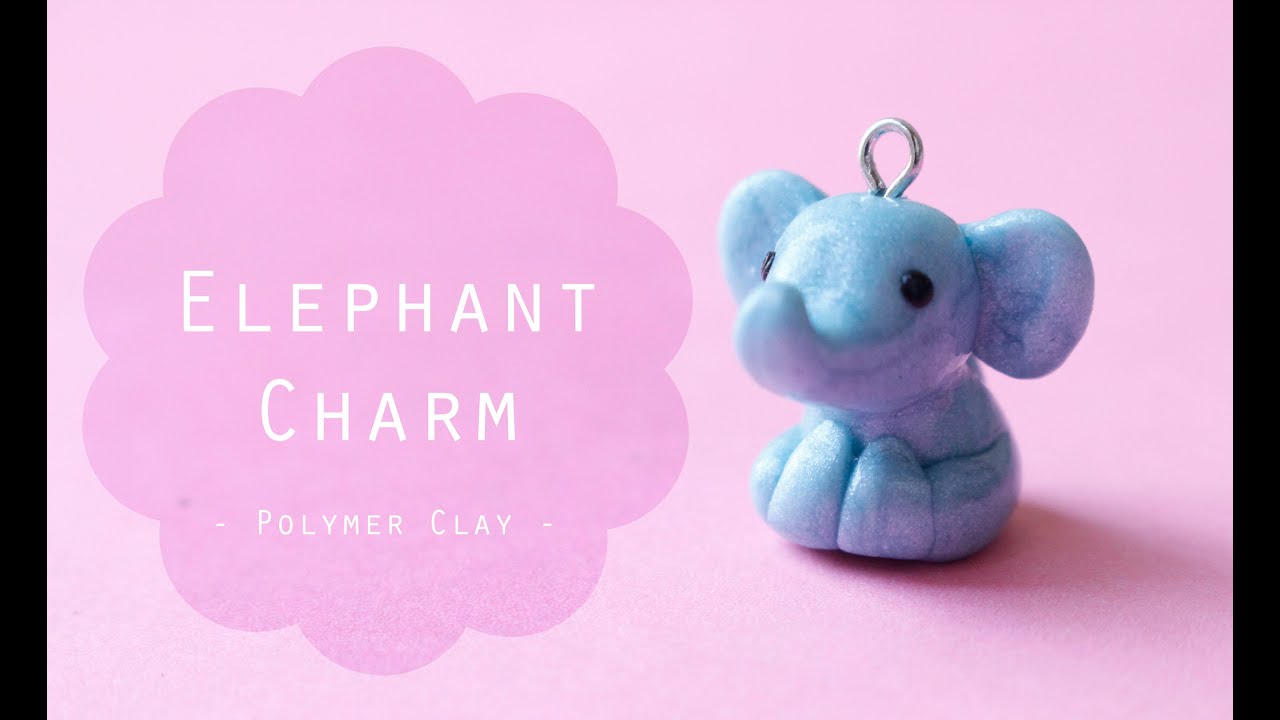 Watch Me Craft: Elephant Polymer Clay Charm - YouTube