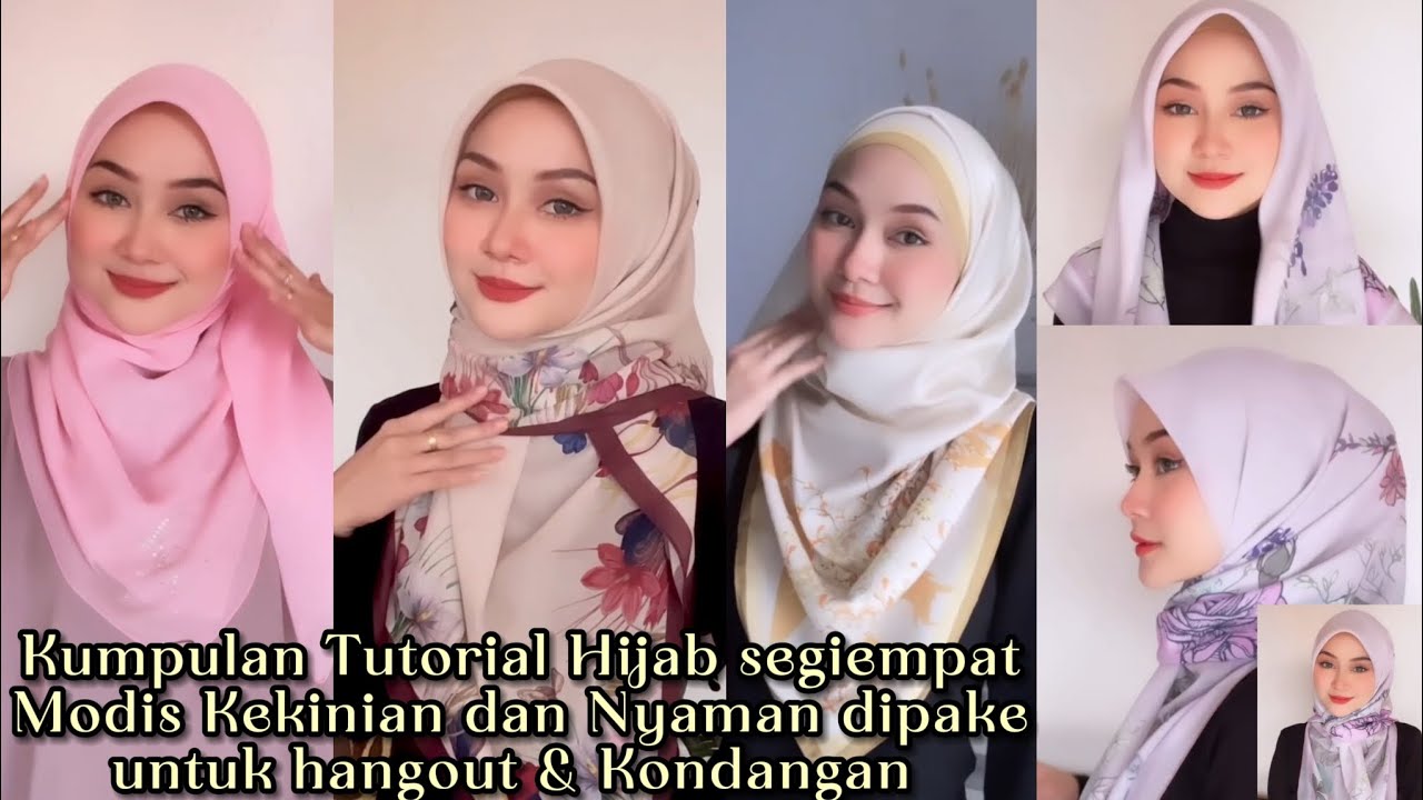 Kumpulan Tutorial Hijab Segi Empat Menutup Dada Simple untuk Kondangan | Trending Shawl Design ...