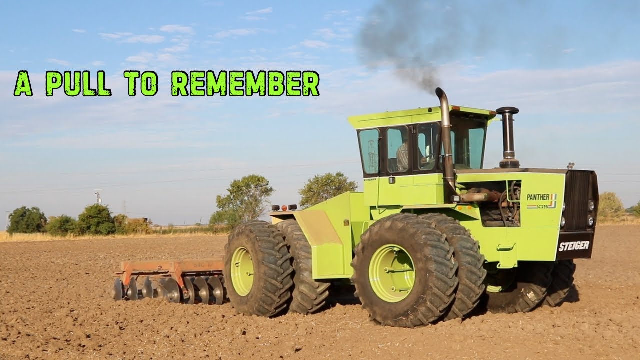 Newly Revived Steiger Panther ST 325 Pulling a 18 ft Stubble Disk - YouTube