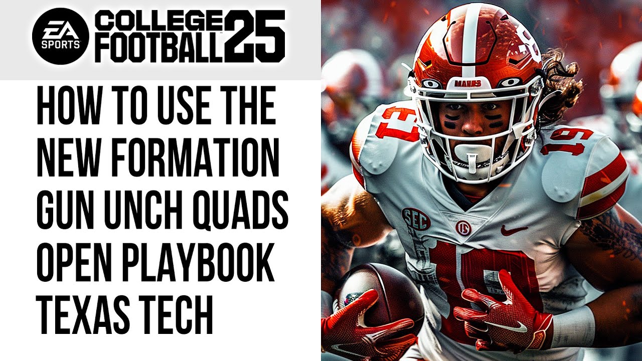 How to use the new formation Gun Bunch Quads Open Playbook Texas Tech ...